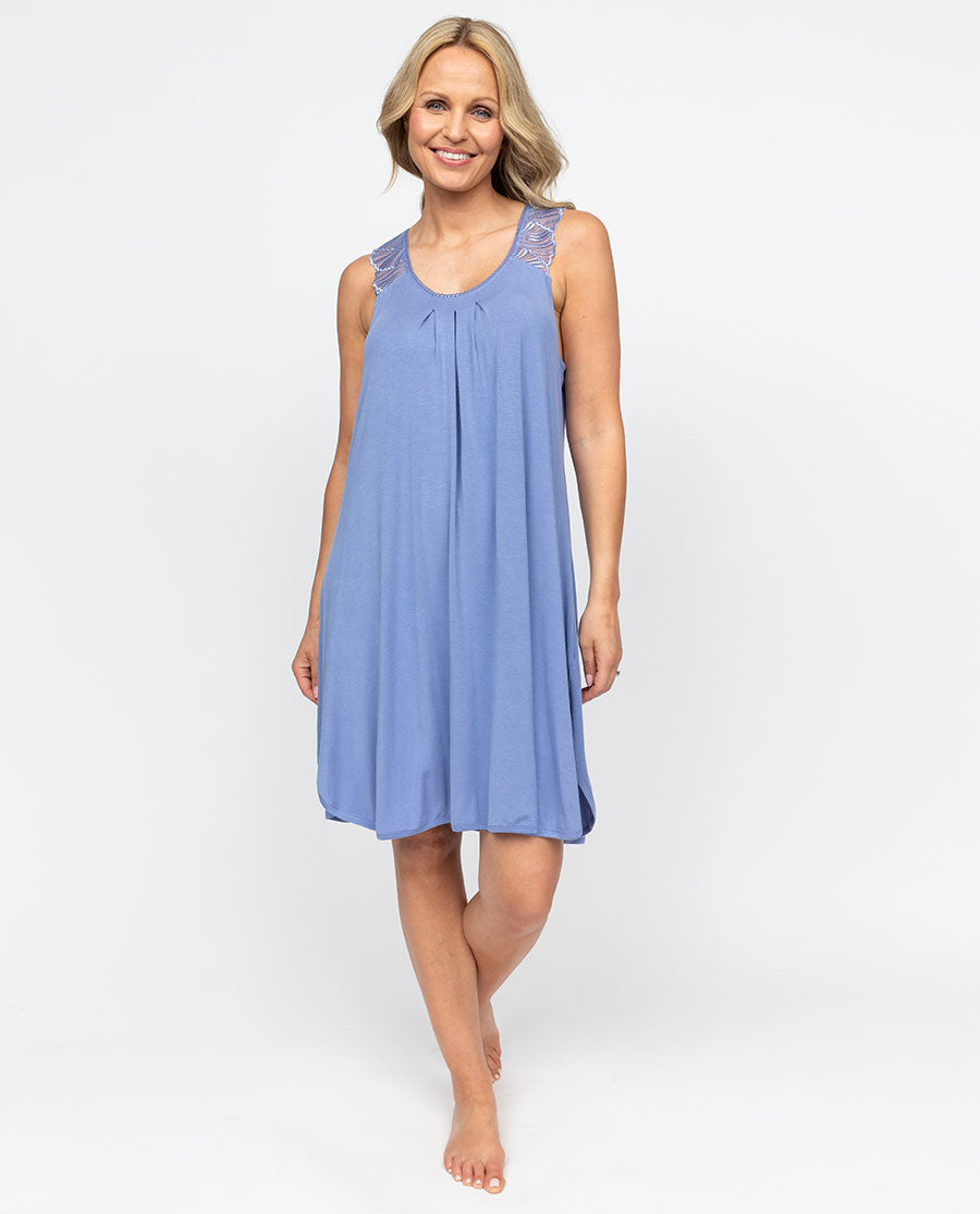 Brooke Womens Lace Detail Jersey Swing Nightdress - Cyberjammies