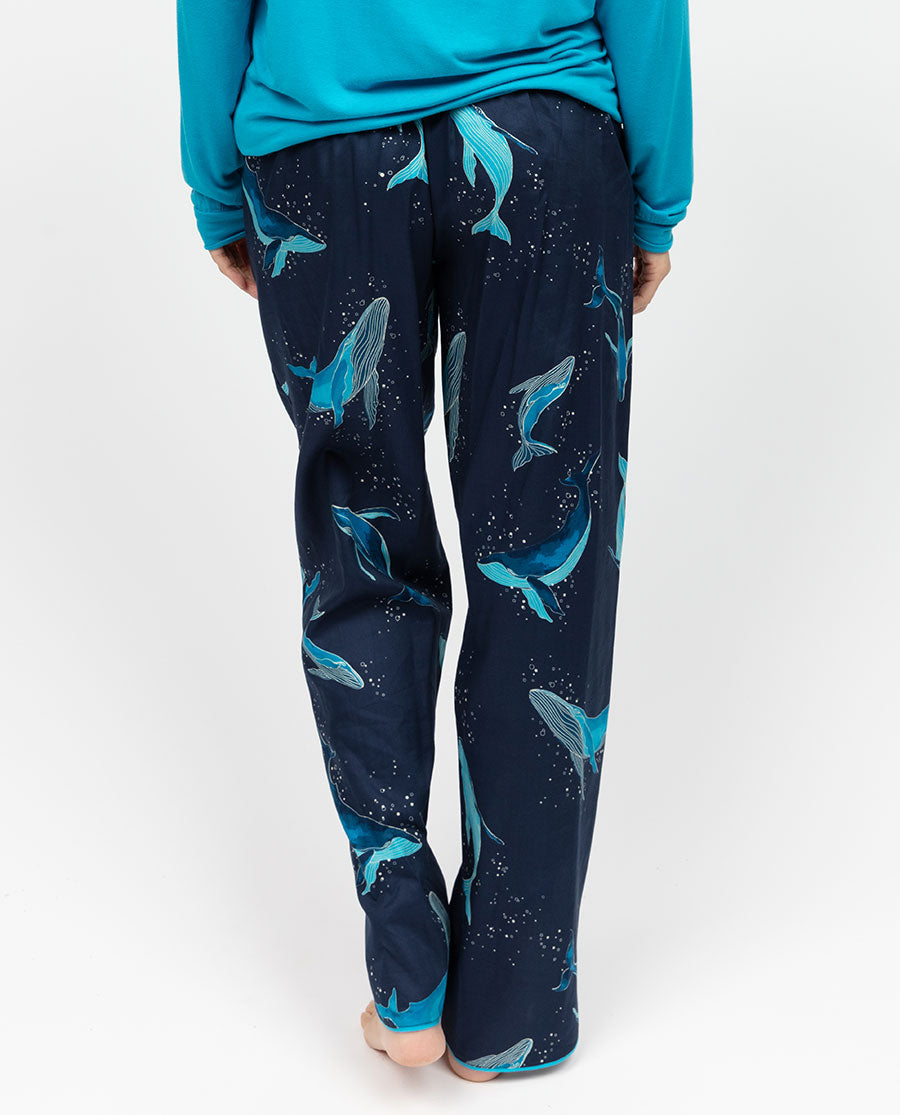 Marina Womens Whale Print Pyjama Bottoms - Cyberjammies